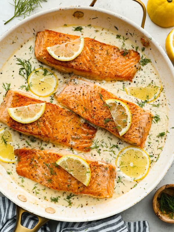 Pan Seared Salmon With Lemon Dill Sauce | The Recipe Critic