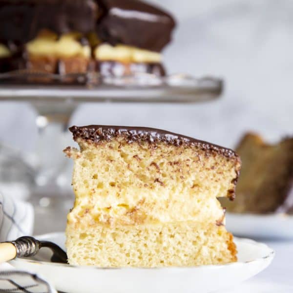 Boston Cream Cake with Chocolate Ganache | The Recipe Critic