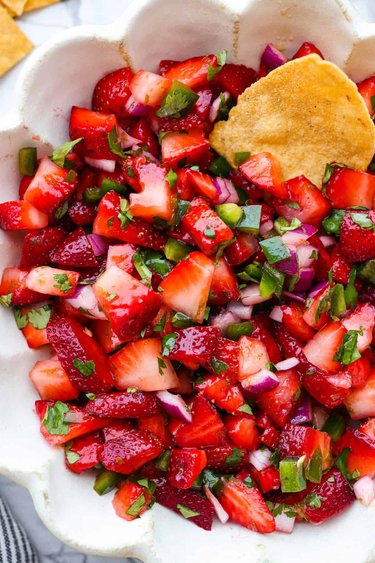 5 Ingredient Strawberry Salsa Recipe - Street Food Spectacle