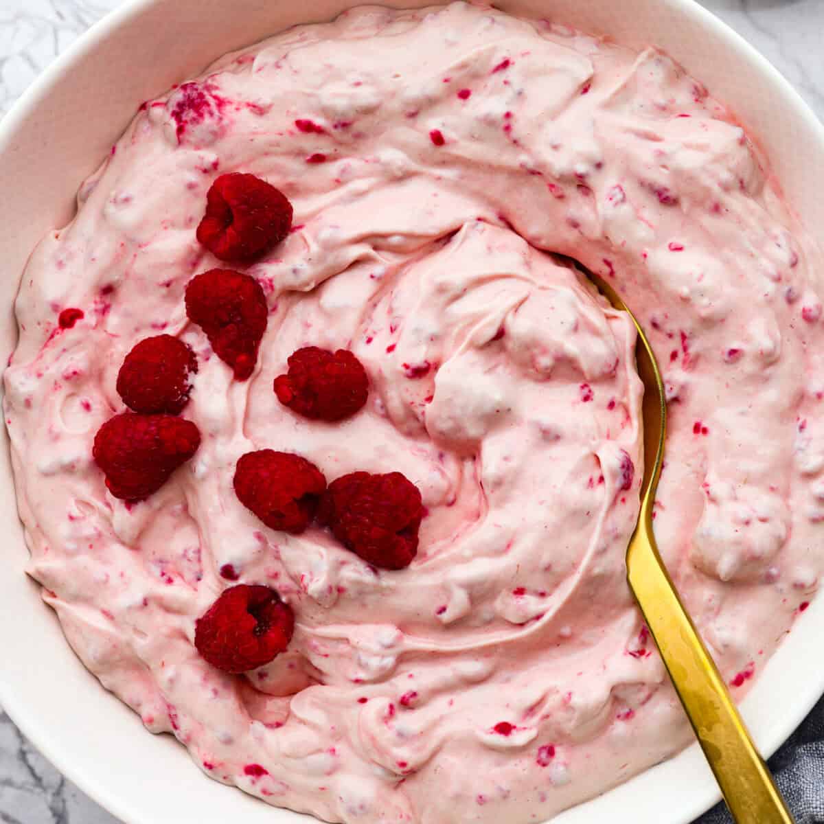 Raspberry Fluff Salad (4 Ingredients) | The Recipe Critic