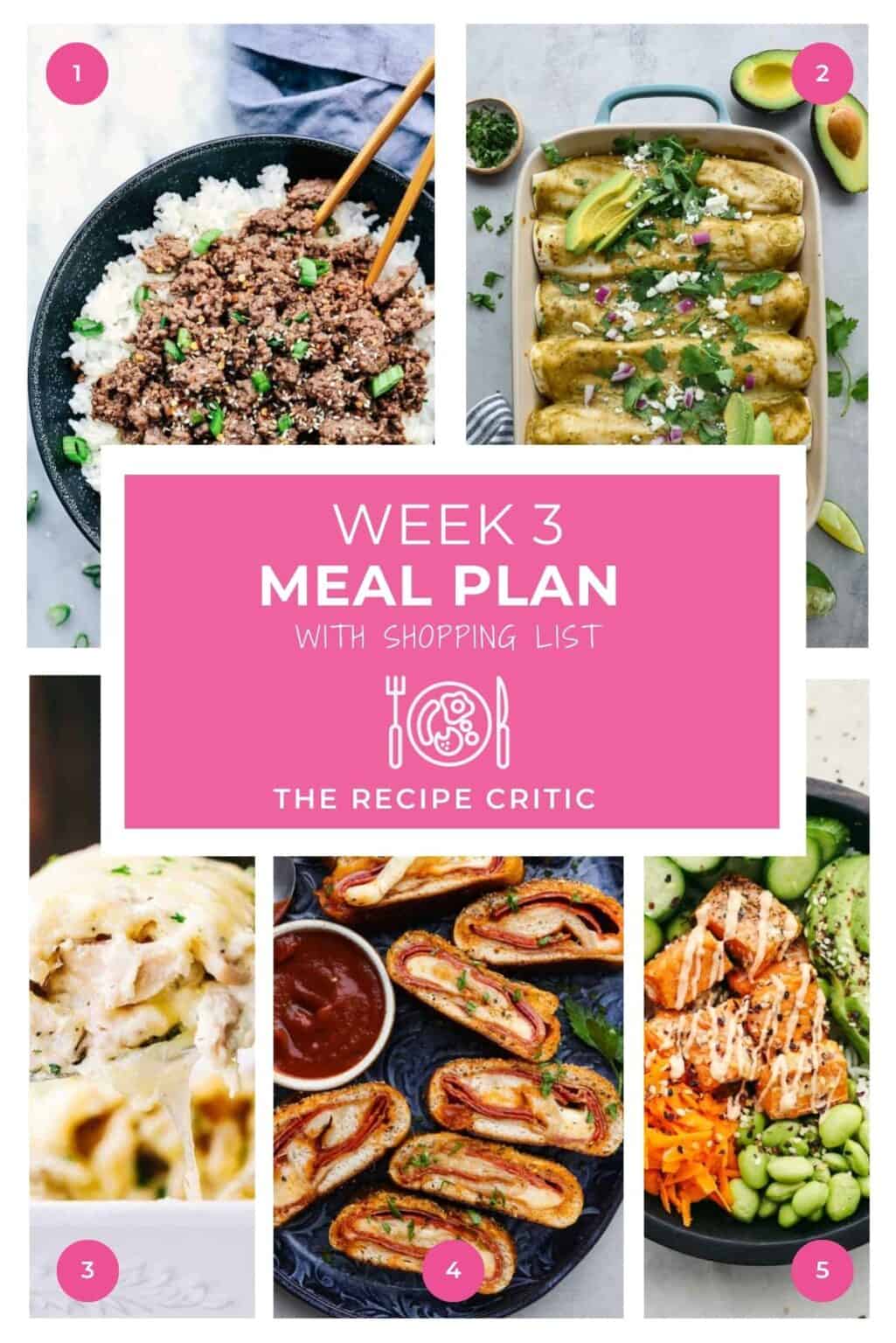 Weekly Meal Plans - The Recipe Critic