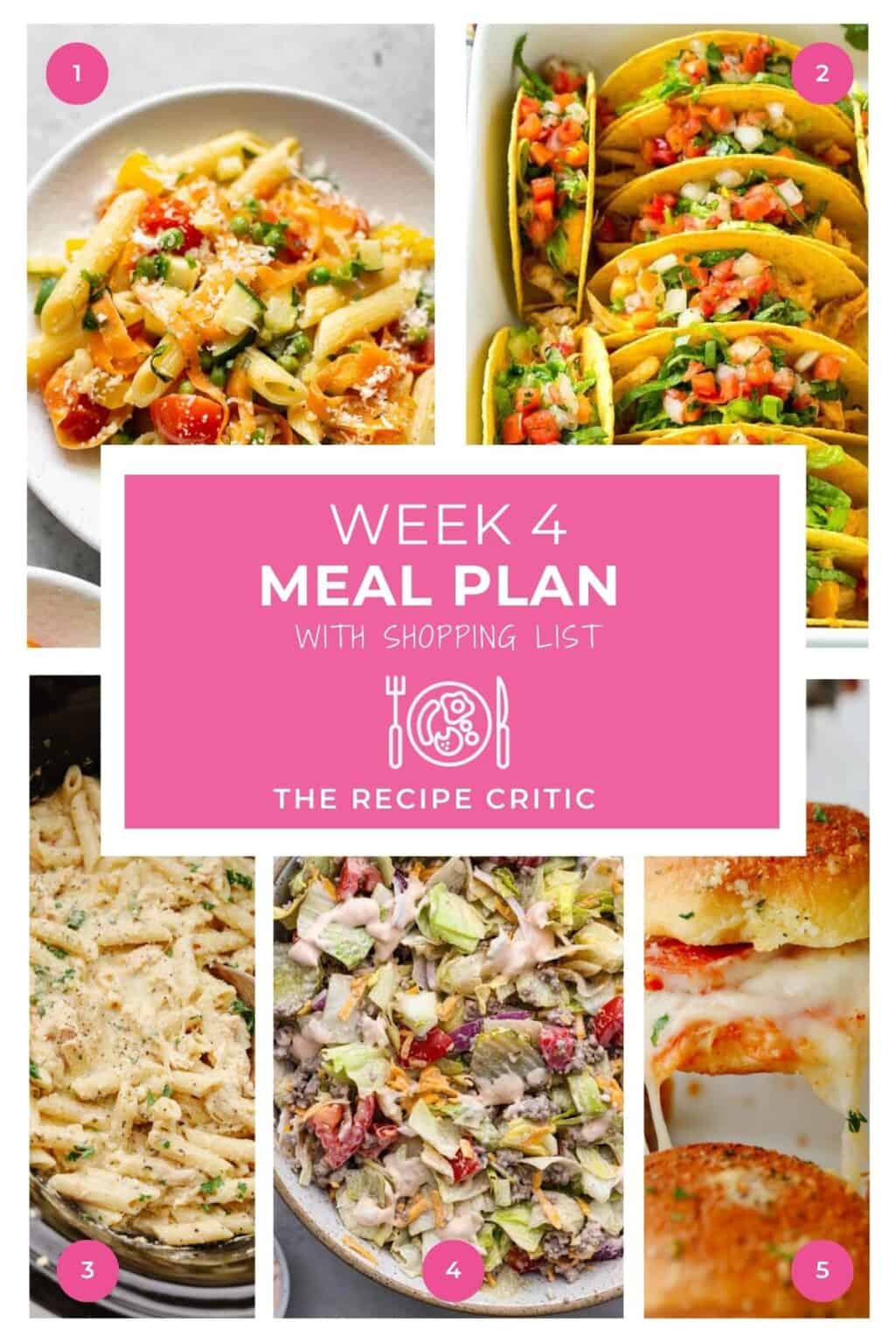 Weekly Meal Plans - The Recipe Critic