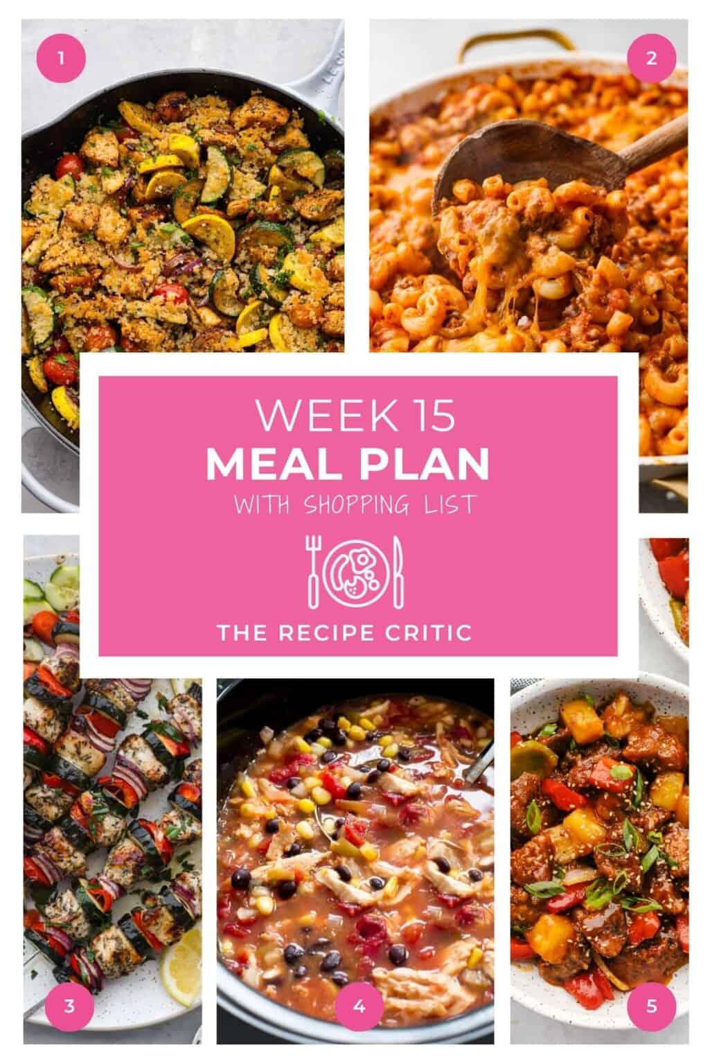 Weekly Meal Plans - The Recipe Critic