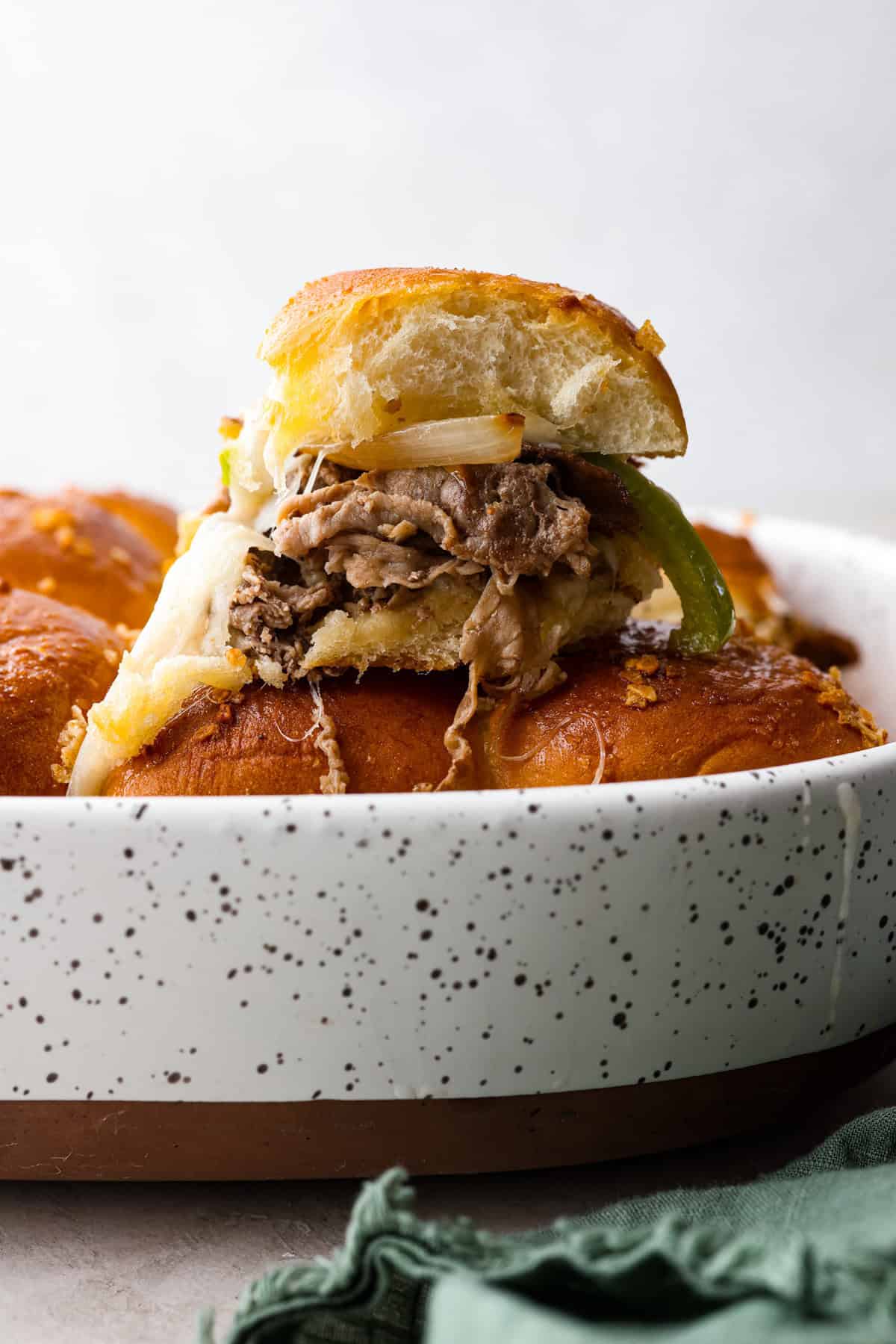 Philly Cheesesteak Sliders Recipe| The Recipe Critic