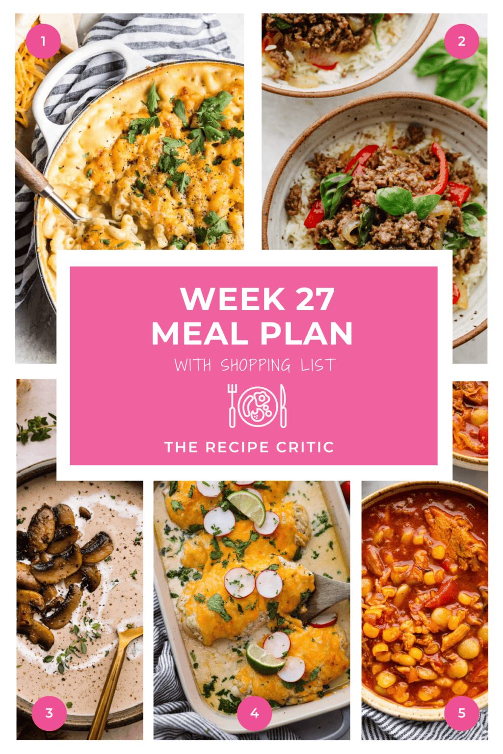 Weekly Meal Plans - The Recipe Critic