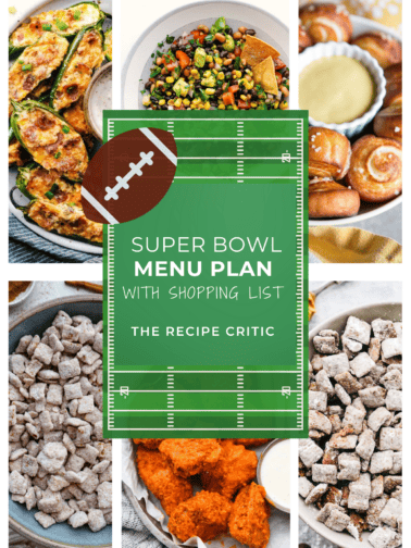 Super Bowl Menu Plan | The Recipe Critic