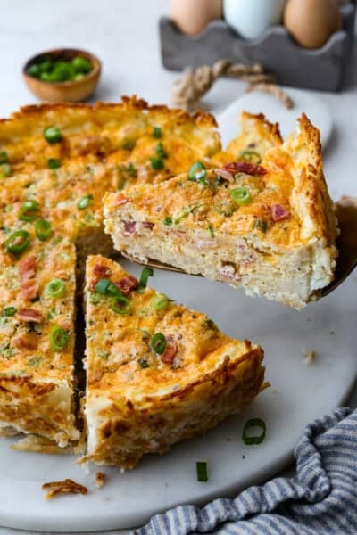 Gluten Free Hash Brown Crust Quiche Recipe | The Recipe Critic