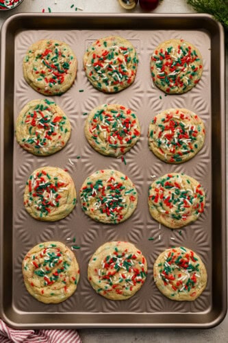 Soft and Chewy Christmas Sprinkle Cookies (No Chill)| The Recipe Critic