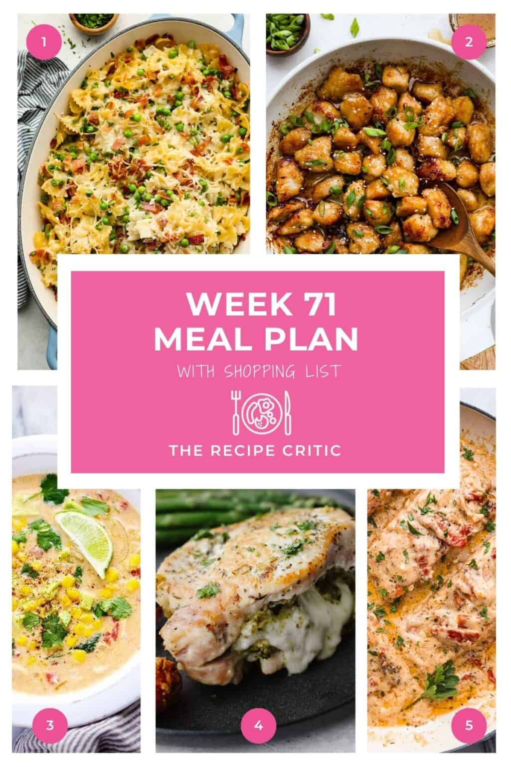 Weekly Meal Plans - The Recipe Critic