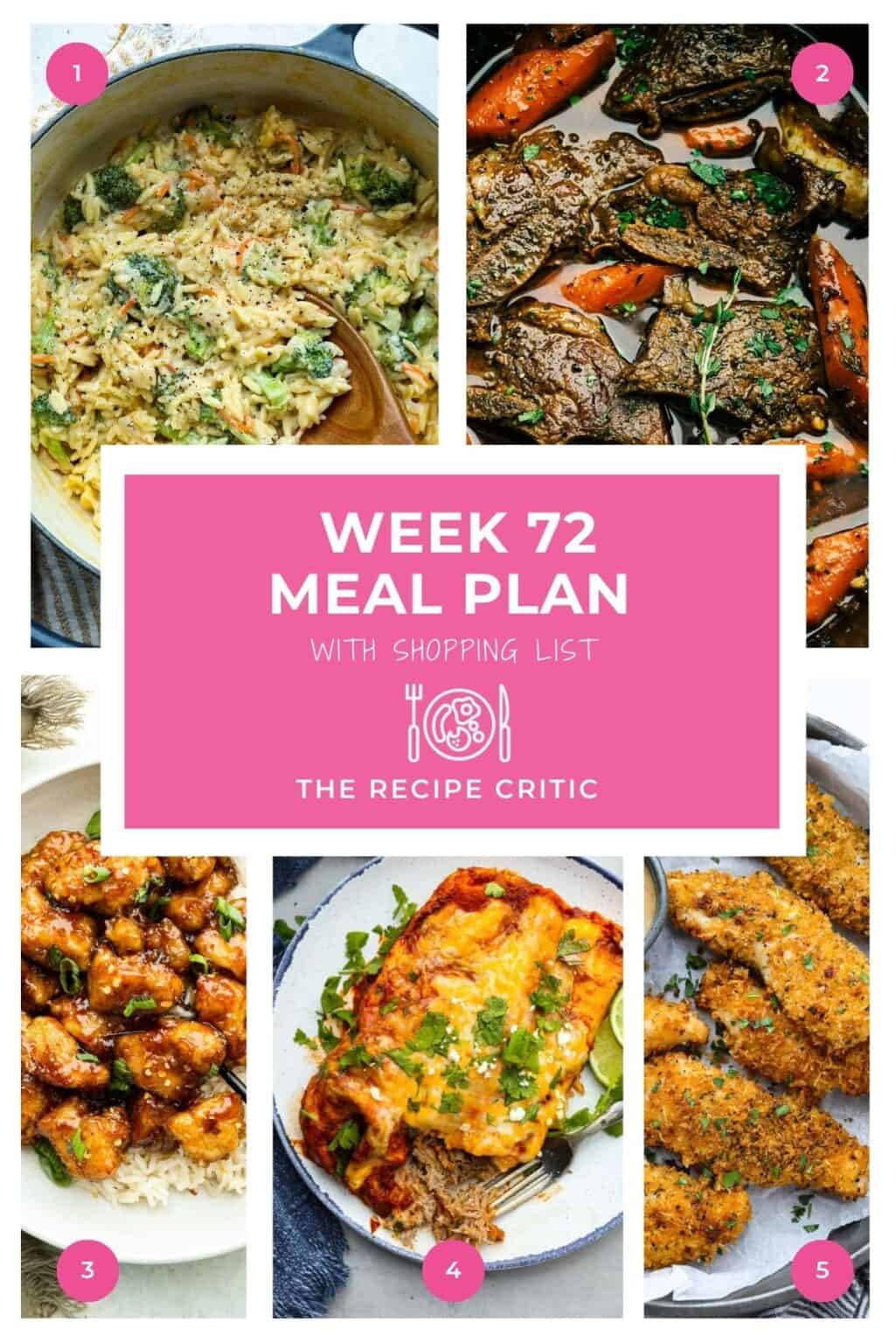 Weekly Meal Plan #72