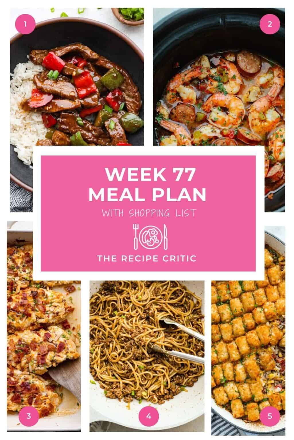 Weekly Meal Plans - The Recipe Critic