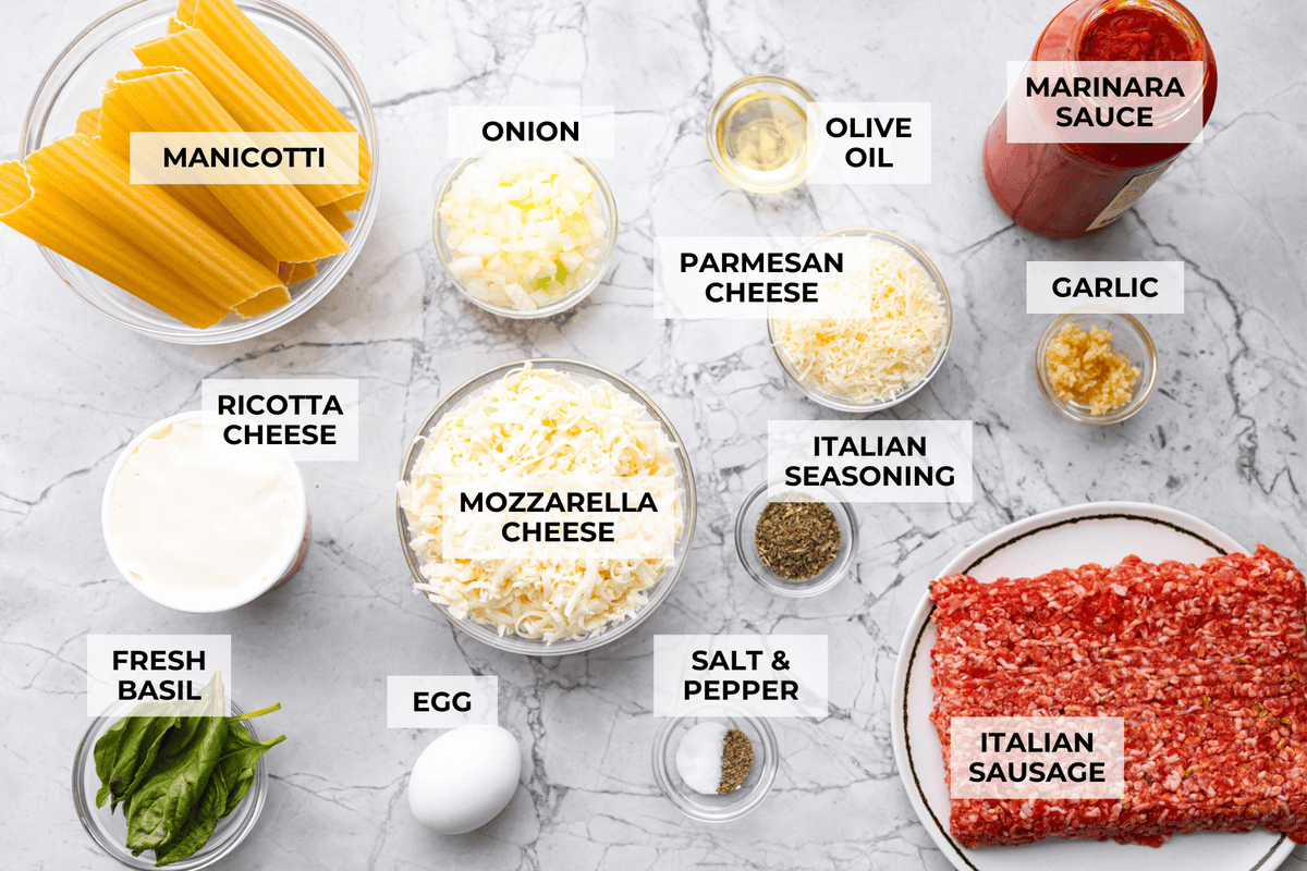 Sausage Manicotti Recipe with Ricotta and Marinara | The Recipe Critic