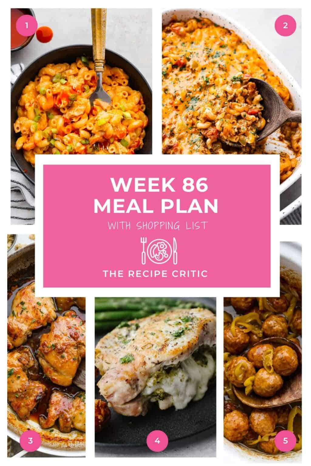Weekly Meal Plan #86 | Recipe Room